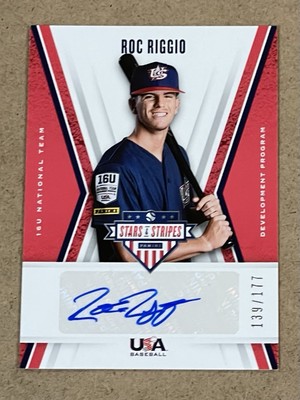 2019 USA BASEBALL STARS & STRIPES AUTOGRAPH #16U-RR ROC RIGGIO #D 139/ ...
