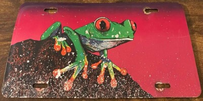 Red Eyed Green Tree Frog Booster License Plate Froggy Frogger Vintage ...
