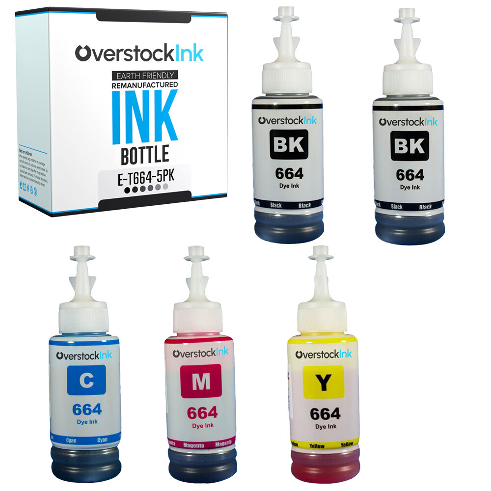 OSI Compatible Epson T664 Ink Bottles 5PK for Expression ET-4500 4550 ...