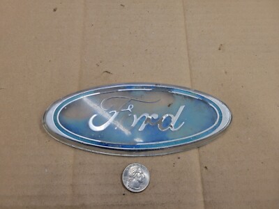 Ford OEM Blue & Chrome Oval 7.125" Emblem Badge Logo Nameplate Name ...