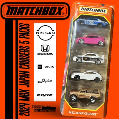 2024 MATCHBOX 5 PACK MXB JAPAN CRUISERS NISSAN SKYLINE HONDA CIVIC WRX ...