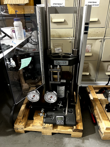 Carver Laboratory Hydraulic Laboratory Press Model C 3851-0, 12 Ton ...