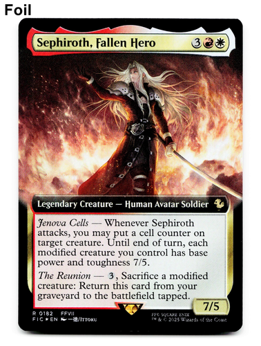 Sephiroth, Fallen Hero (Extended Art) - FOIL - [Commander: Final ...