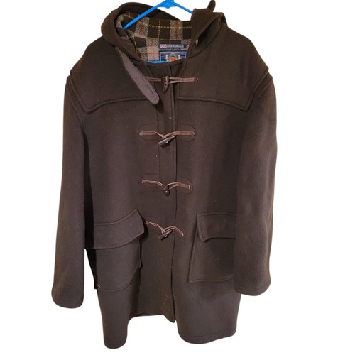 Vintage Gloverall US 44 EU 54 Duffle Coat Wool Dark Brown English Classic | eBay