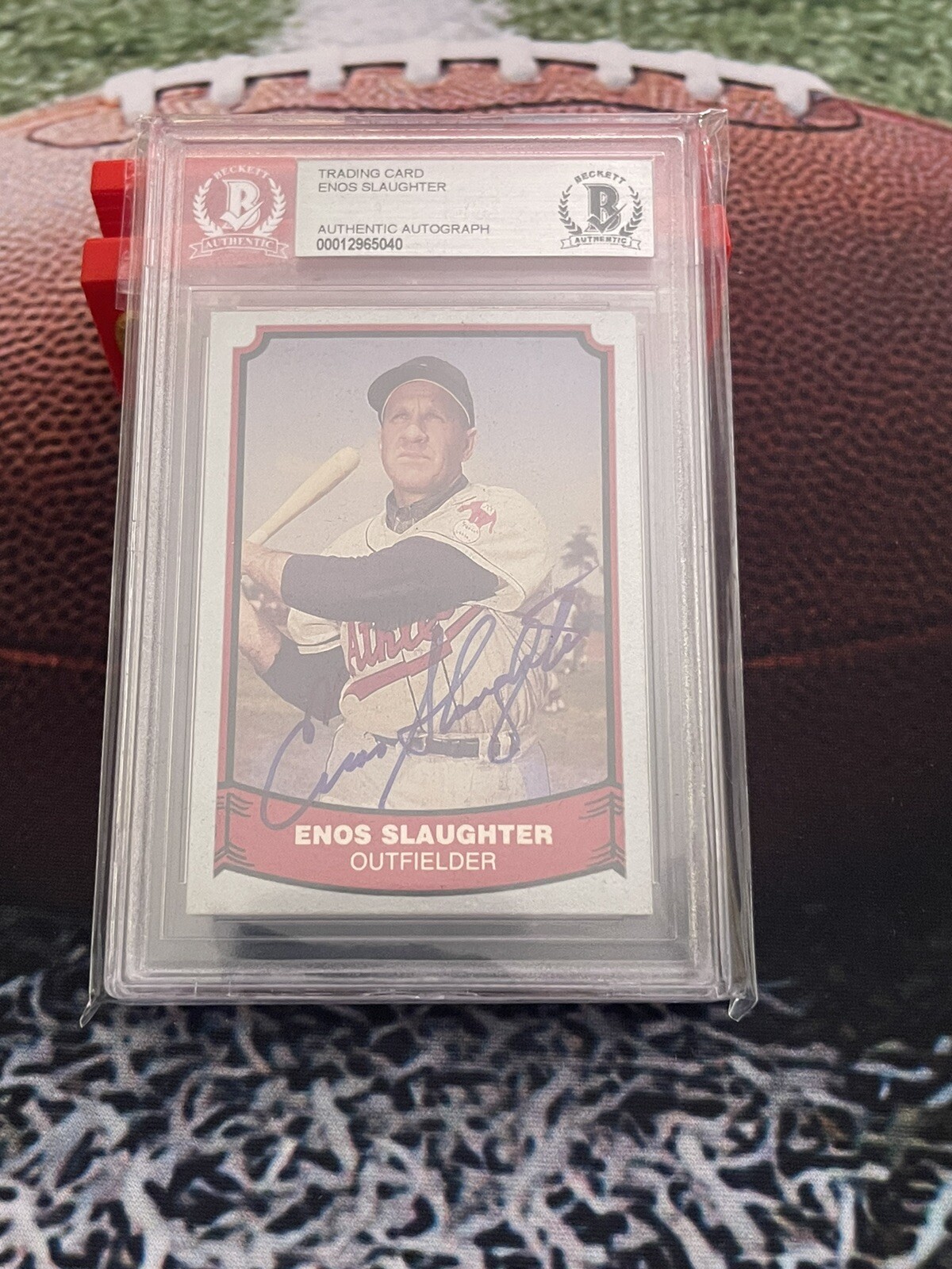 Beckett Authentic Autograph, 1988 Pacific Legends, Enos Slaughter, Card ...