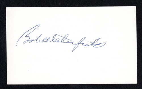 1977 Bob Waterfield Signed Autograph Index Card Pro Football Hall of ...