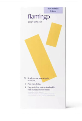 Flamingo BODY WAX KIT 28 Strips + Post-Wax Cloths | eBay
