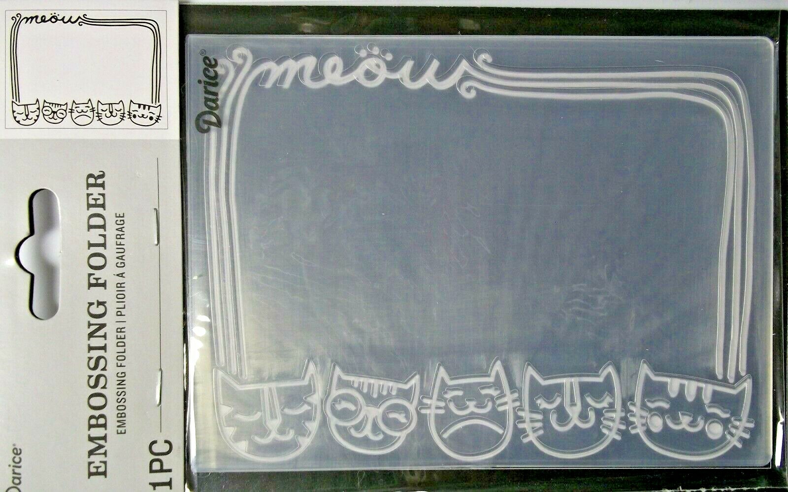 Meow Cat Border Embossing Folder 4 x 5-1/2 Inches Darice NIP | eBay