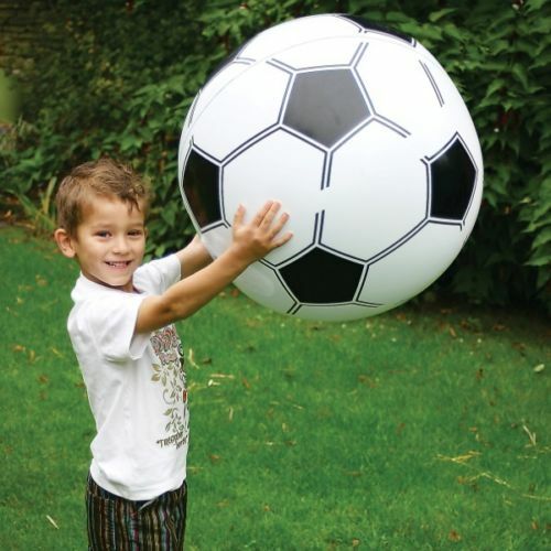 40cm INFLATABLE FOOTBALL Boys Beach Ball Blow Up Fancy Dress Party ...
