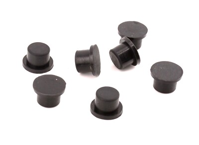 3/8" Solid Rubber Push In Feet Fits 3/8" Hole 1/8" Height 5/8" OD | eBay