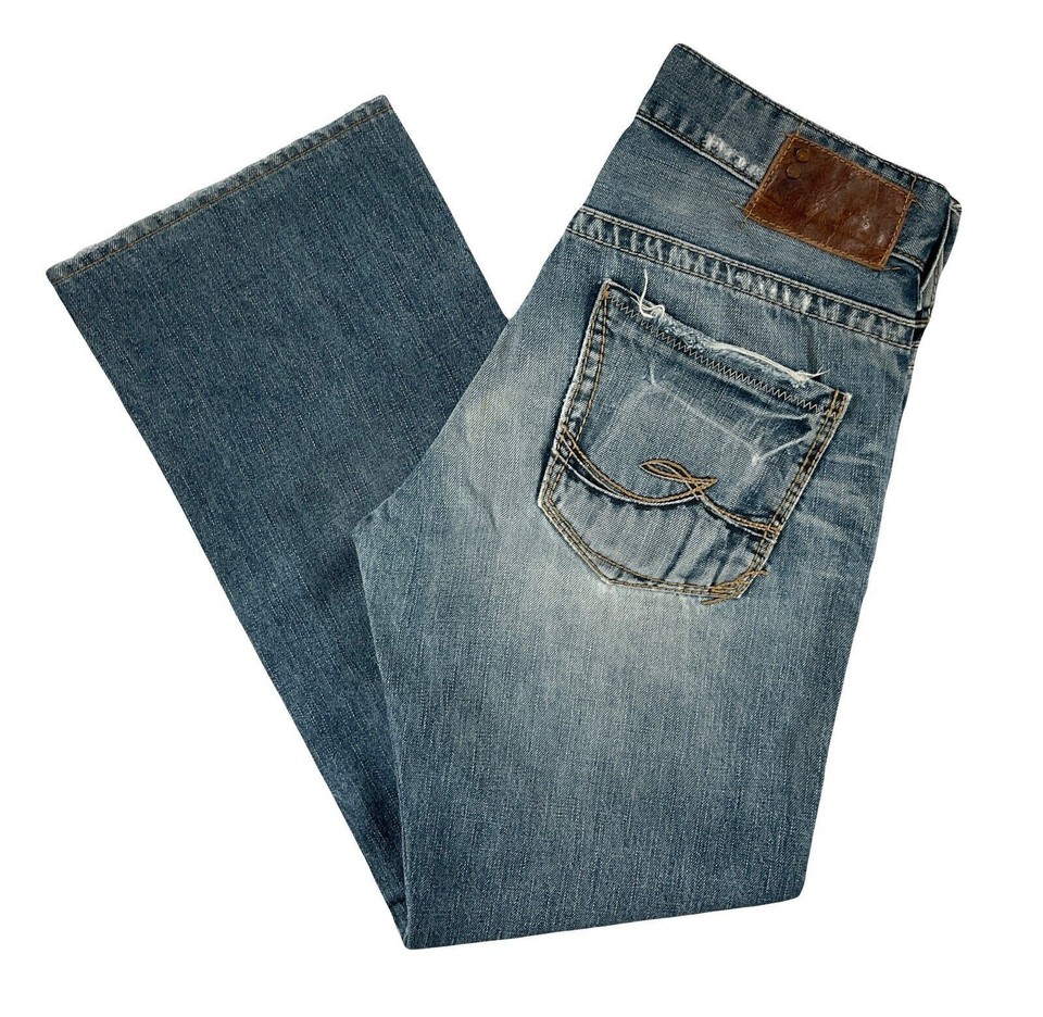 Silver Jeans Mid Rise Zac Relaxed Straight Leg Men's 30 32 33 40 42 ...