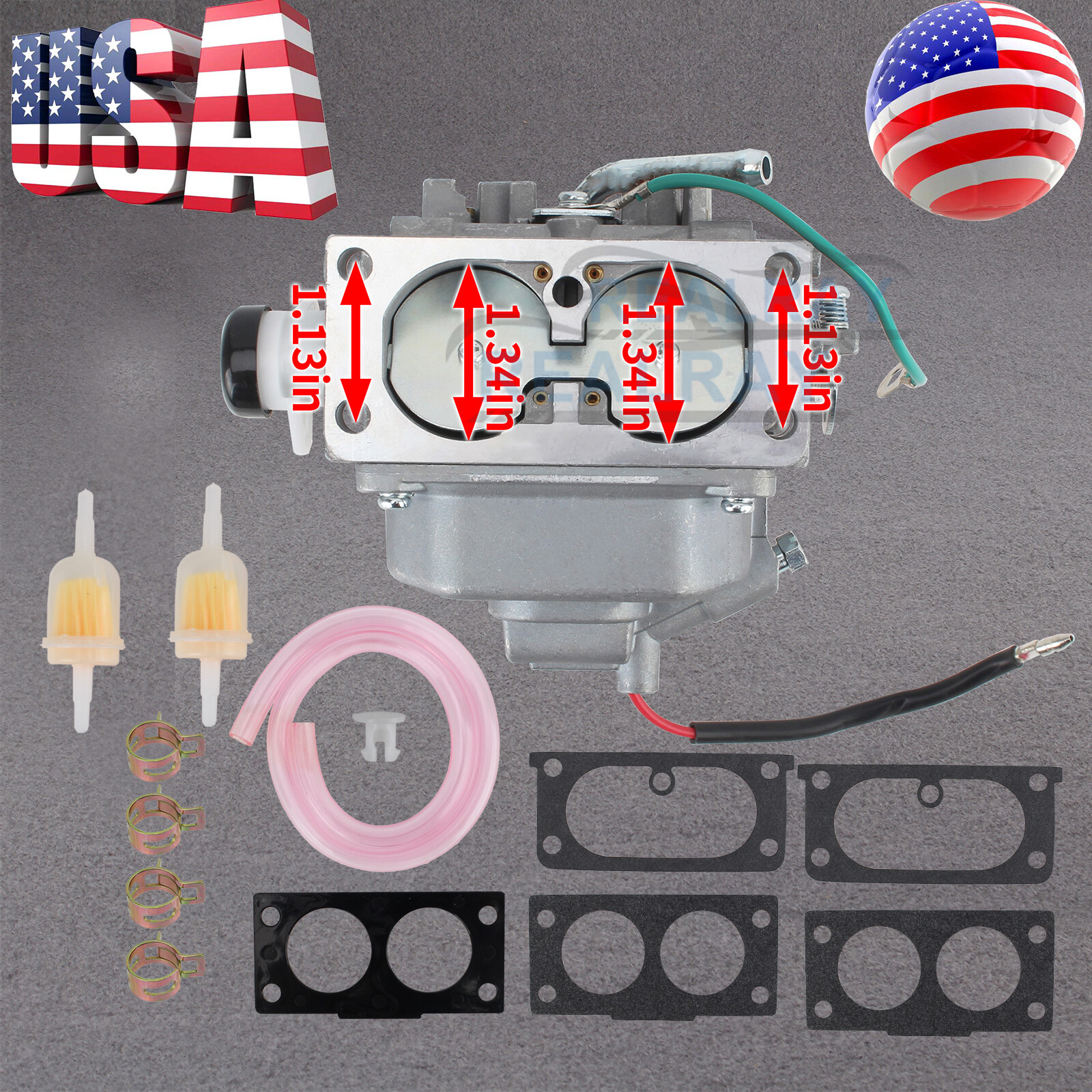 Carburetor Assy w/ Fuel Solenoid For Kohler CH1000 37HP Command PRO ...