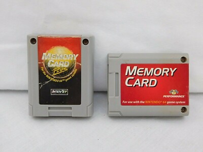 N64 Memory Card Lot 2 for Nintendo 64 - Performance InterAct - Memory ...