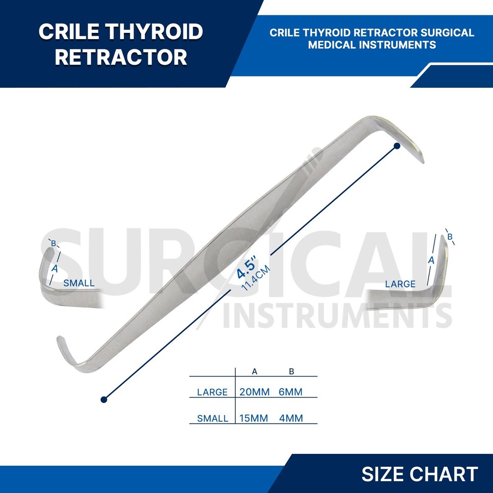 Crile Thyroid Retractor Surgical Medical Instruments 4.5" German Grade ...