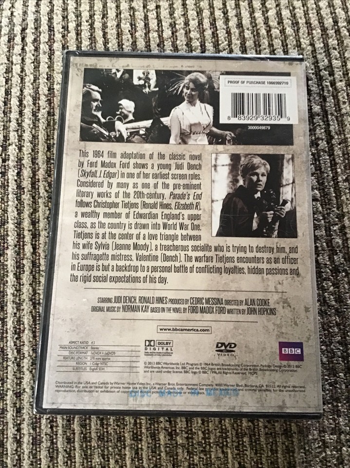 PARADE’S END 1964 DVD BBC FILM BRAND NEW JUDI DENCH ROLAND HINES ...