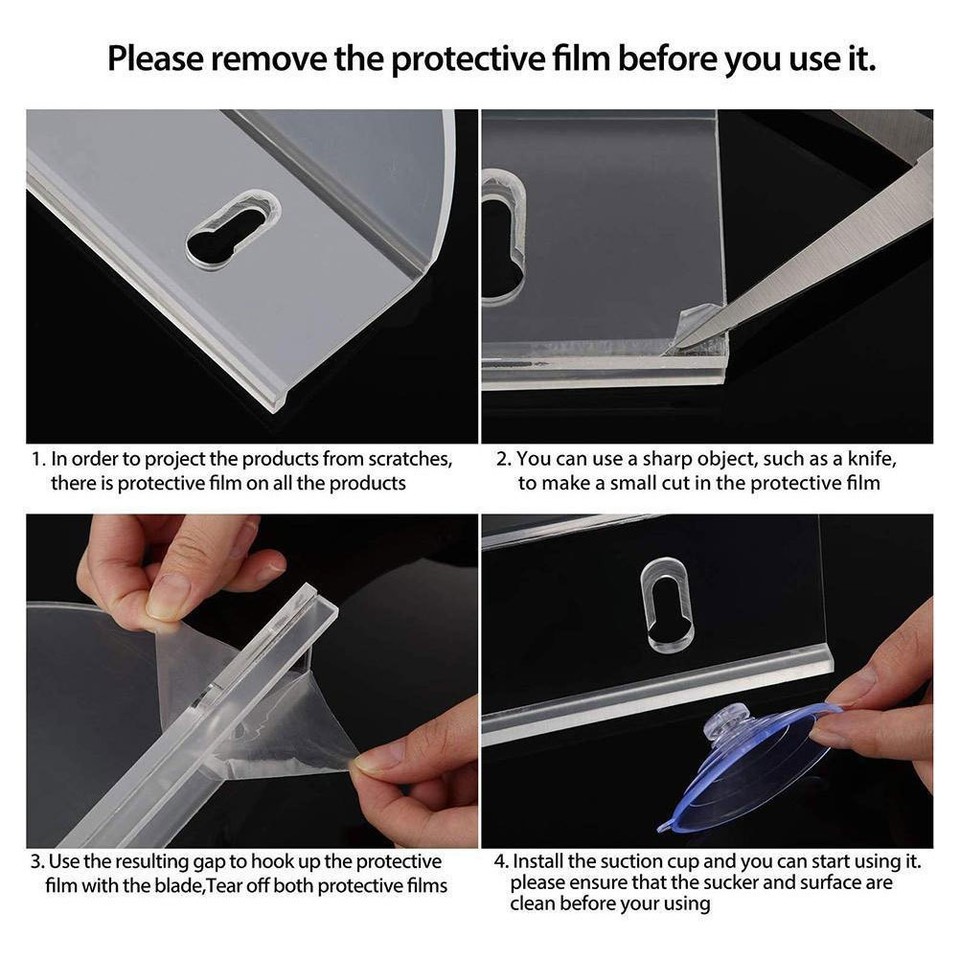 Wall Mounted Acrylic Flowerpot Rack Cup Window Storage Shelf Indoor ...