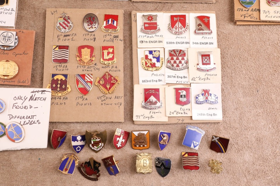 Lot of Military Unit Pins DUI Distinctive Unit Insignia, Air Force ...