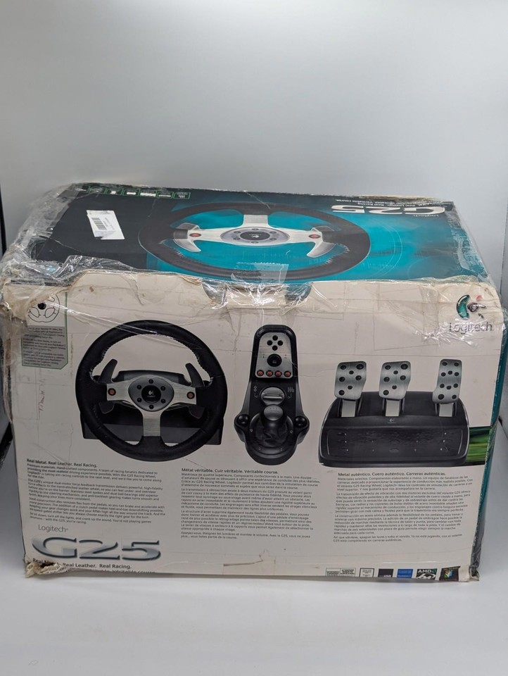 Logitech G25 Racing Wheel Package, Complete W/ Pedals, Shifter & Power ...