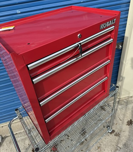 Kobalt 26.7-Inches W x 33” H 4 -Drawer Steel Rolling Tool Cabinet ( Red ...