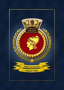HMS AMAZON SHIPS BADGE/CREST - HUNDREDS OF HM SHIPS IN STOCK | eBay