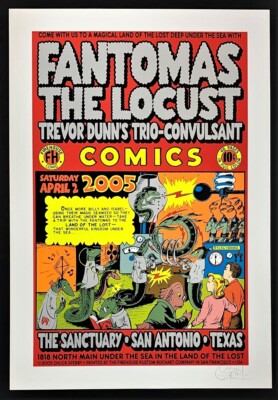 Fantomas POSTER The Locust Firehouse Silkscreen Signed Chuck Sperry San ...
