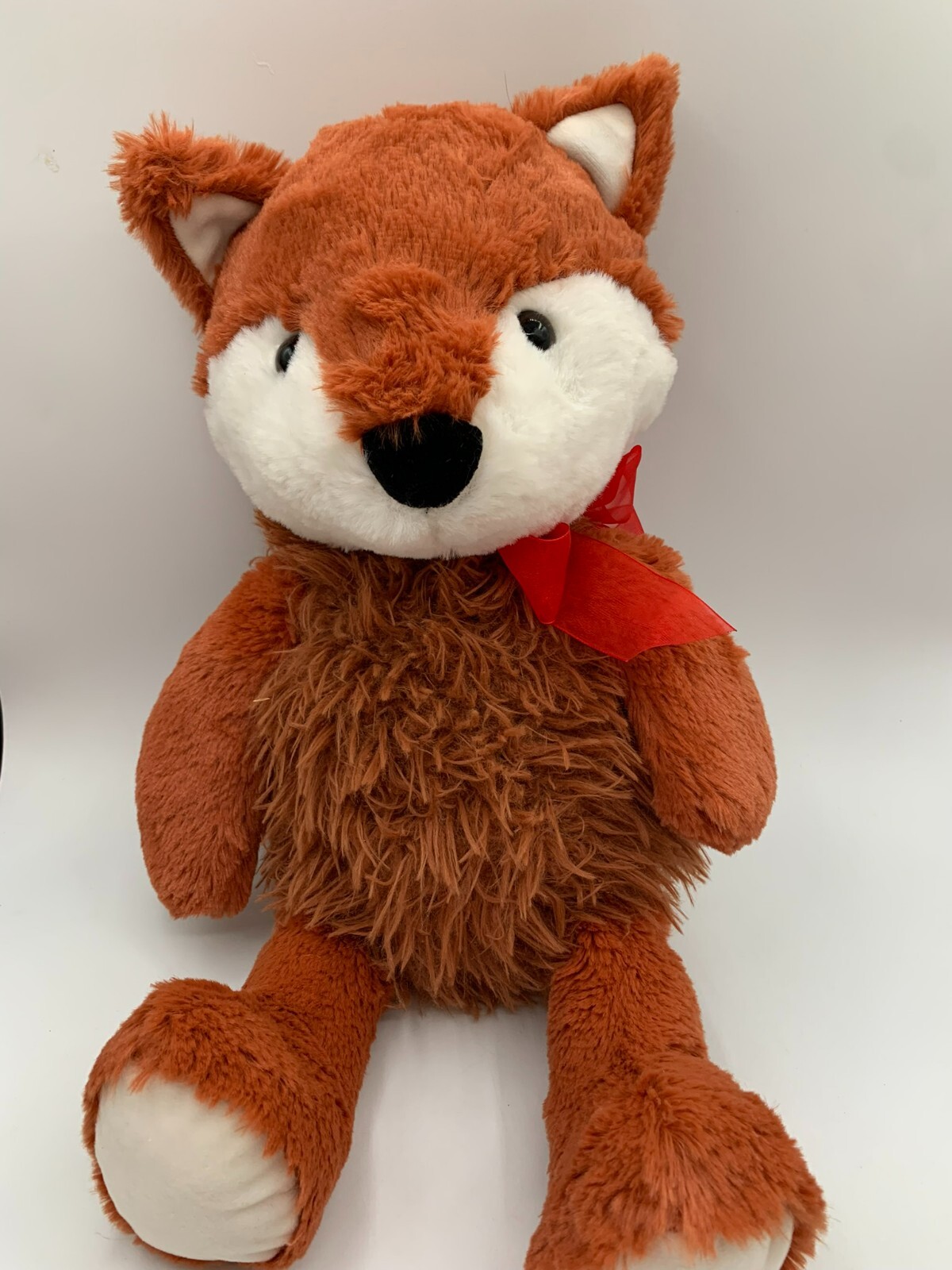 Hugfun International Plush Winter Orange White L Sweater Fox Red Bow 16 ...