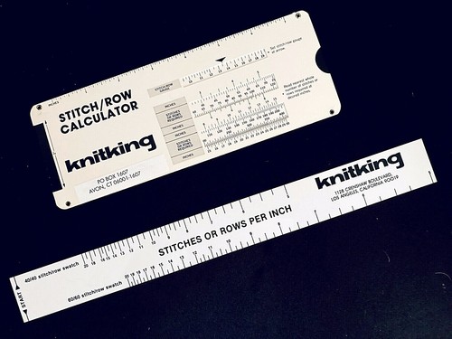 STITCH/ ROW CALCULATOR / S/R GAUGE RULER - Available individually or as ...