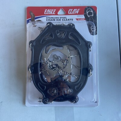 Eagle Claw ICSSCLT-XL Stainless Chain Ice Cleats Fishing | eBay