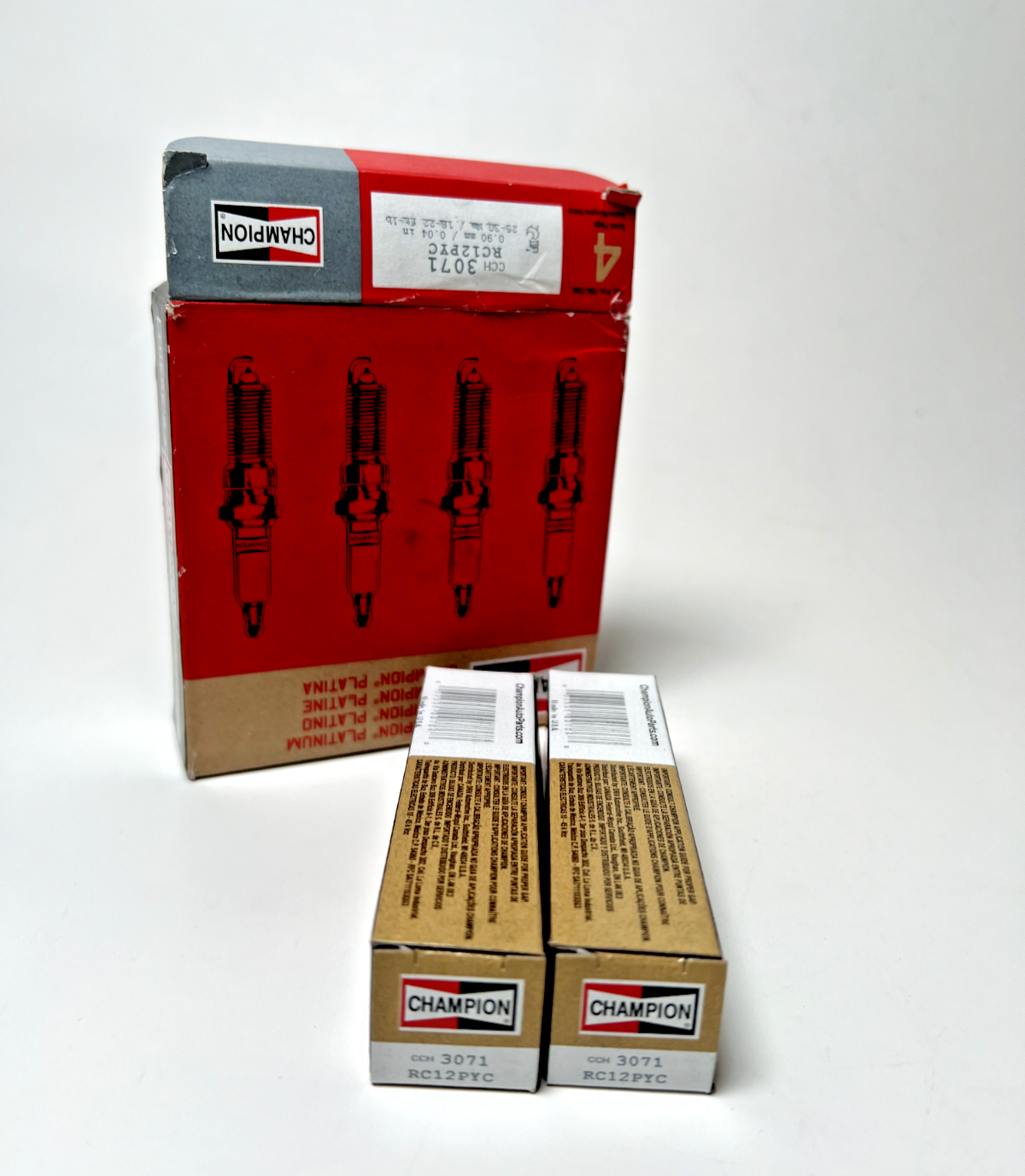 2 pc Champion Platinum 3071 Copper Plus Spark Plugs for RC12YC | eBay