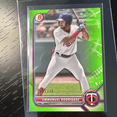 Emmanuel Rodriguez 2022 Bowman Paper Prospects Neon Green 1st Bowman ...
