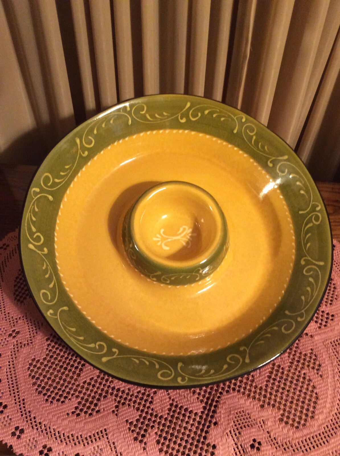 Crate & Barrel Tango Chip & Dip 14” Serving Bowl Platter. Made In ...