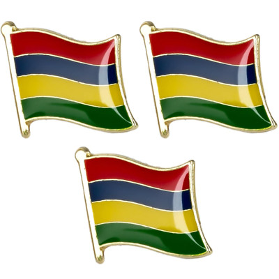 3 X Mauritius National Country Flag Lapel Metal Enamel Pin Badge | eBay UK