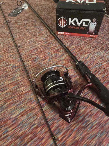 Lew's KVD KVD300 Spinning Rod & Reel Combo Black EVA Handle Rod Reel ...