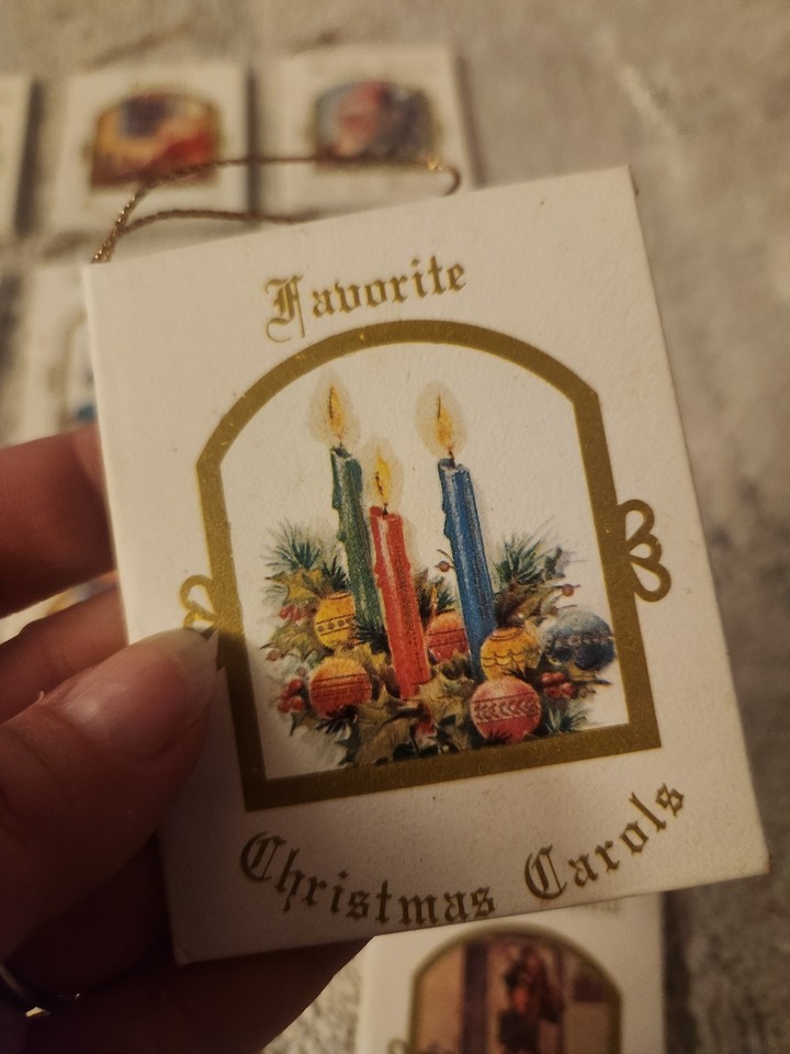 Vintage Favorite Christmas Carols & Stories Mini Books Ornaments Lot If ...