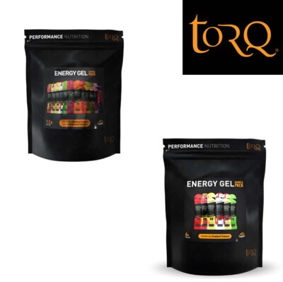 TORQ Energy Gel Sample Packs 6 or 12 x 45g Mixed Flavours Cycling ...
