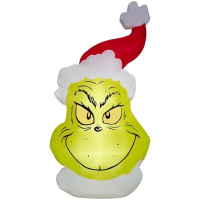 The Grinch 10.5-ft LED Grinch Head Christmas Holiday Airblown Yard ...