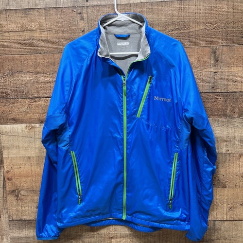 Marmot Lightweight Nylon Windbreaker Jacket Full Zip Blue/Green Size ...