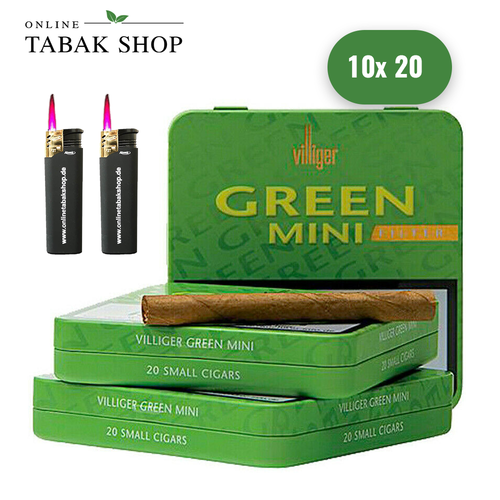 10 x 20er Villiger Green Mini Filter Zigarillos / Cigarillos + 2 ...