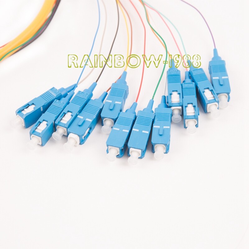 12 Strand 9/125 Fiber Optic Pigtail 1.5m SC/UPC Single Mode,12 fiber ...