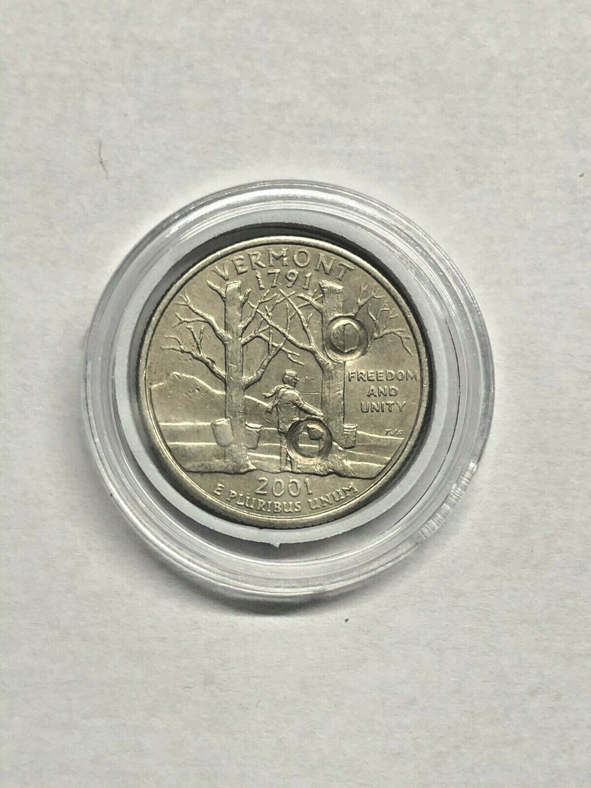 RARE 2001 Vermont State Quarter Die Error D Mint Mark | eBay