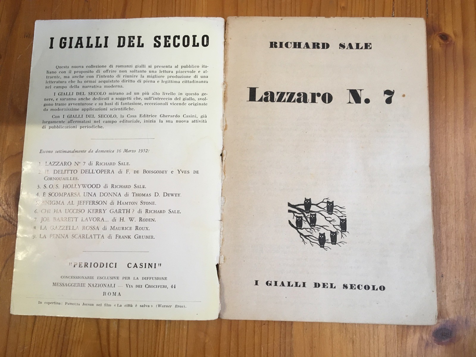 I GIALLI DEL SECOLO 1-50 SERIE COMPLETA LIBRI GIALLI PERIODICI CASINI ...