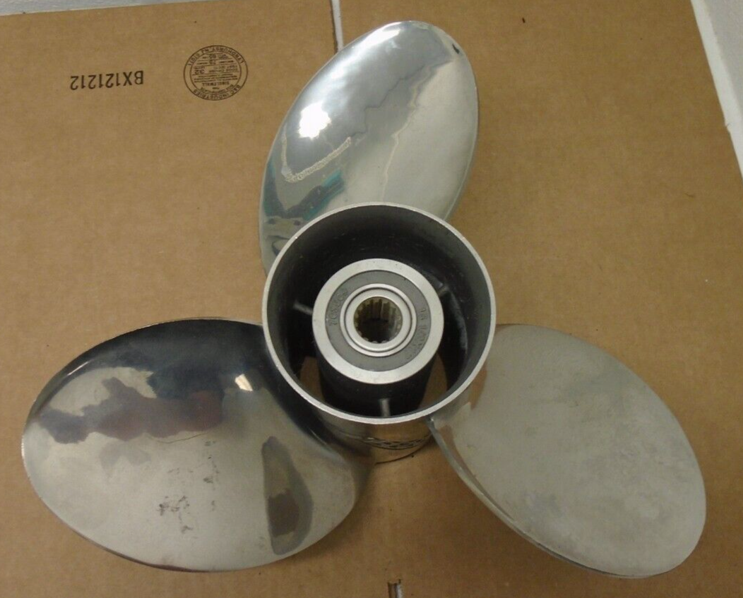 JOHNSON/EVINRUDE OMC REBEL STAINLESS PROPELLER 763569 C/R L/H 15 1/2X17 ...