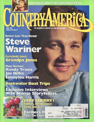 STEVE WARINER ~~ Country America Magazine ~~ June 1992 ~~ C-3-2 | eBay