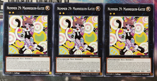 3x Nummer 29:Mannequin-Katze RIRA-DE093 COMMON DEUTSCH 1.Auflag PLAYSET ...