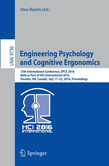 Engineering Psychology And Cognitive Ergonomics von Don Harris (2016 ...