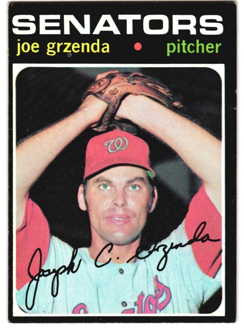 1971 Topps Baseball #518 Joe Grzenda Washington Senators - VG/EX | eBay