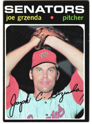 1971 Topps Baseball #518 Joe Grzenda Washington Senators - VG/EX | eBay