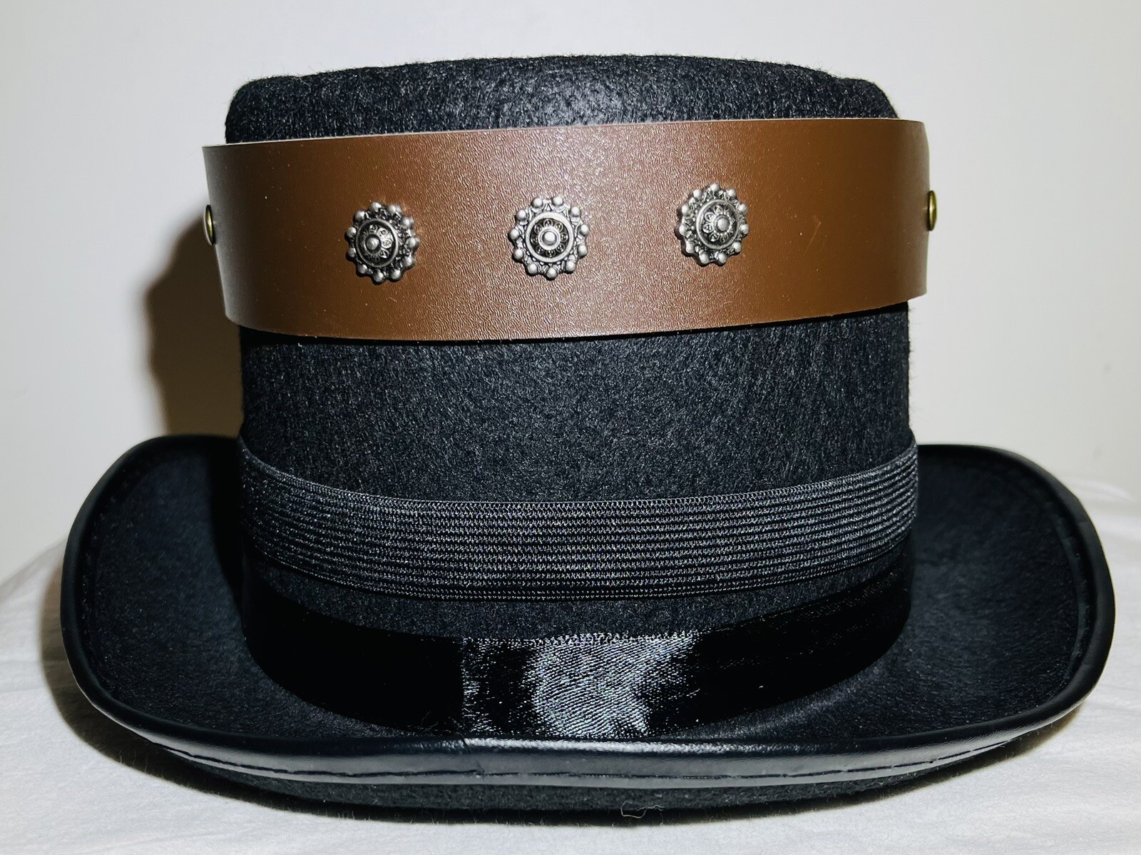 STEAMPUNK Coachman Hat w Spiked Goggles, Leather & Chains, 56 cm,Hat ...