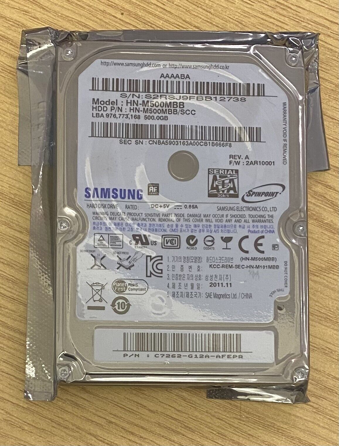 NEW SAMSUNG 500GB SATA HARD DRIVE LAPTOP APPLE MACBOOK HN-M500MBB- | eBay