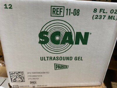 (12 PACK) Parker Labs 11-08 Scan Ultrasound Gel 8 oz EXP 07/2026 BUY ...